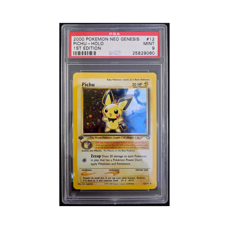 2000 Neo Genesis 1st Edition - Pichu - PSA 9